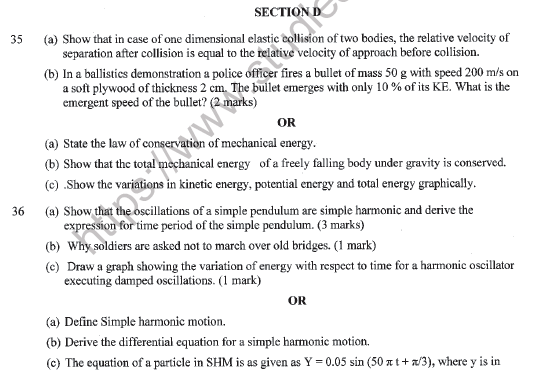 CBSE Class 11 Physics Sample Paper Set I Solved